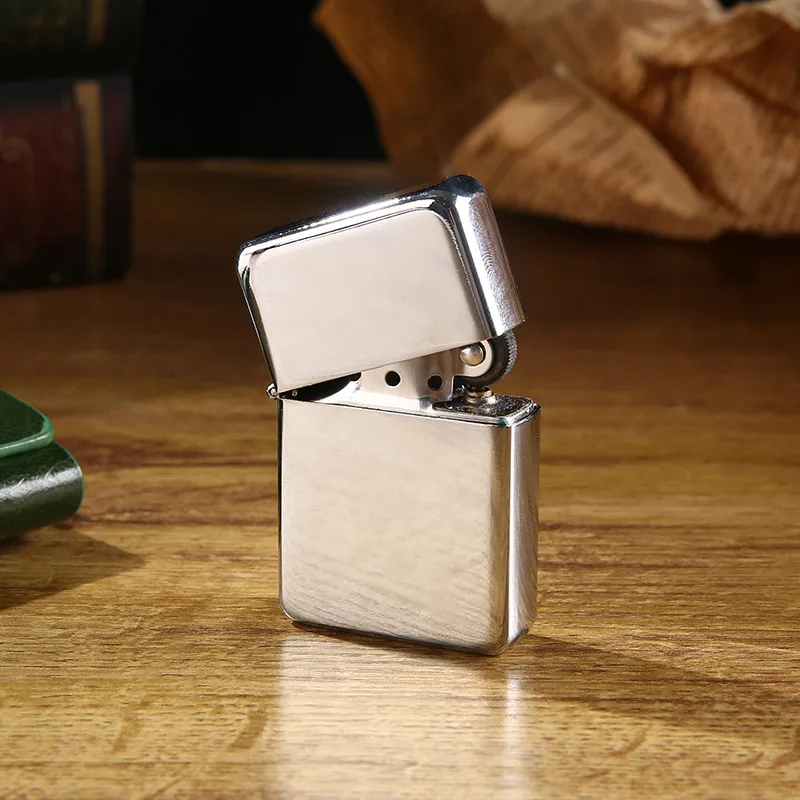 Luxury Metal Cigarette Lighter with Custom Logo & Chrome Plating