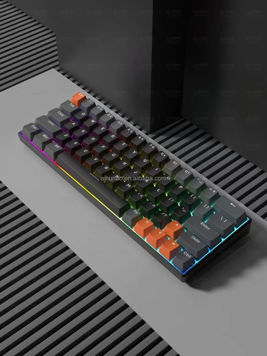 Usb Wired Gaming Rgb Keyboard With Fashion Rgb Backlit Custom 64 87 104 ...