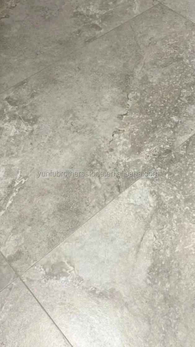 Modern Natural Stone Tumbled Limestone Wall Cladding In Black Grey ...