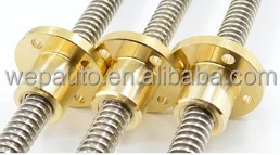 Stainless Steel Tr8 Trapezoidal Screw Threaded Rod Pitch 1mm 2mm 4mm T12 Tr20 Lead Screw And Nut ...