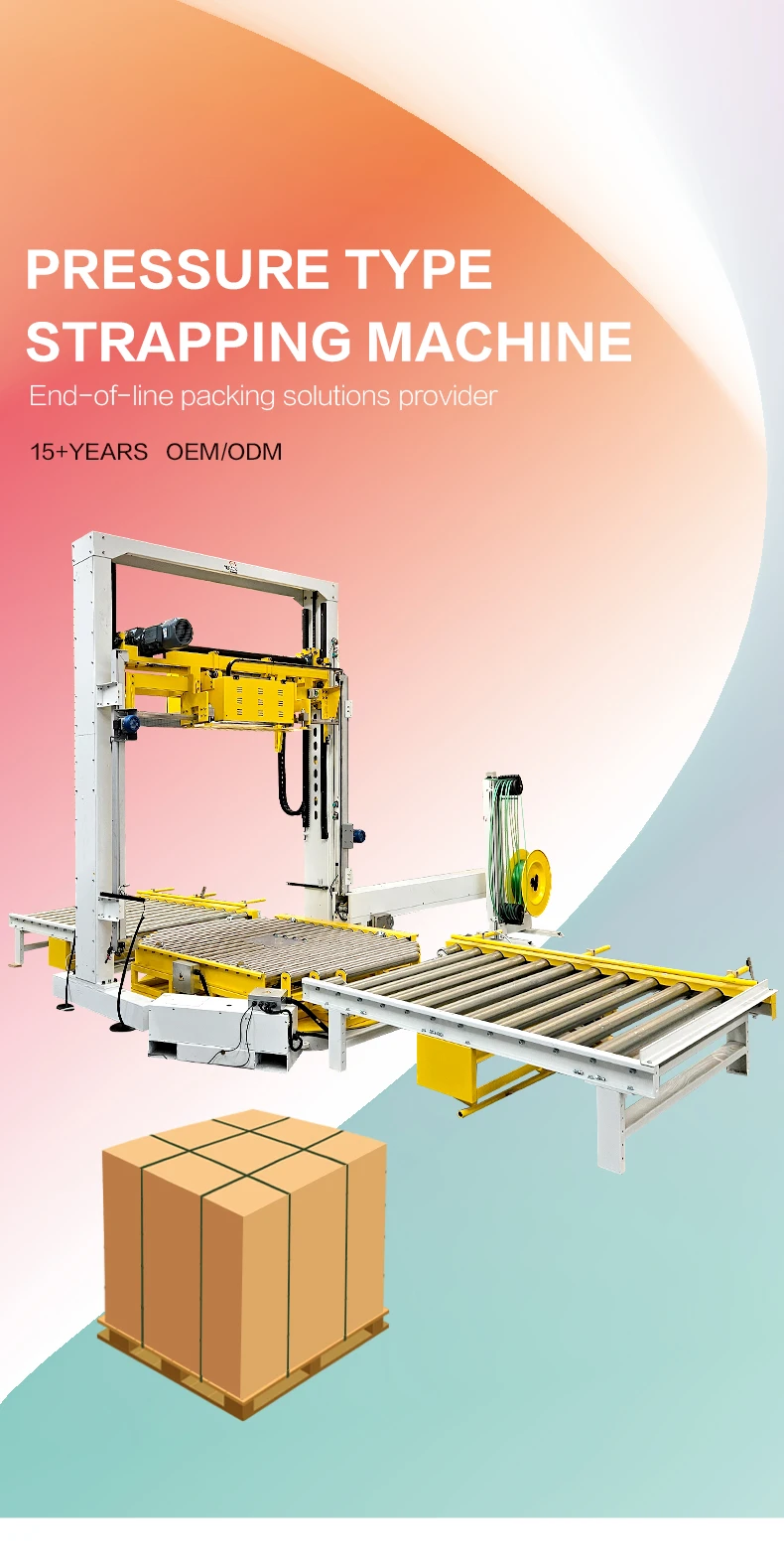 Automatic Pallet Roller Turntable and Pallet Strapping Machine ...