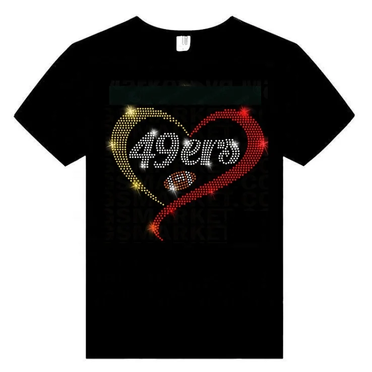 New Wholesale Iron On Transfer Sf 49ers Rhinestones Football Team ...