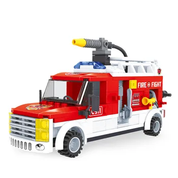 Fire Brigade Station Model Building Blocks Mini Figures Construction ...