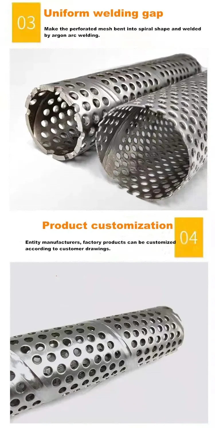 Cylinder Filter Steel Perforated Metal Mesh Stainless Filter Tube ...