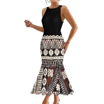 Samoan Mermaid Dress Polynesian Tribal Clothing Tapa Masi Cloth Fiji ...