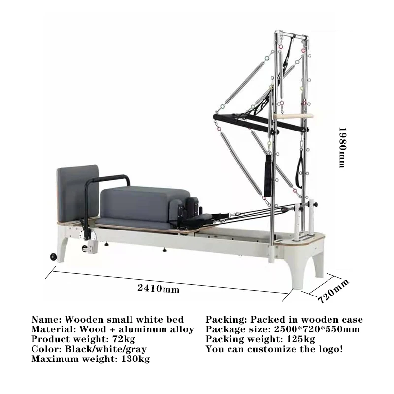 Wooden Pilates Bed Core Training Pilates Reformer Half Trapeze Oak Bed ...