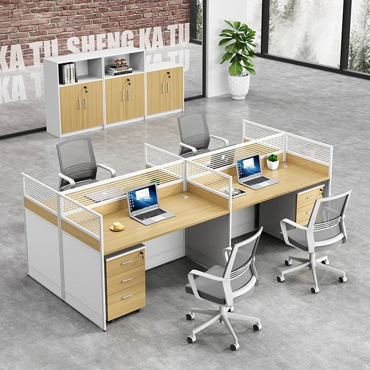 Modular Cubic Office Table Desk Employee Partition Mobile Work Station ...