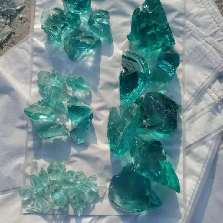 Mixed Color Landscaping Glass Cullet for Aquarium Decor