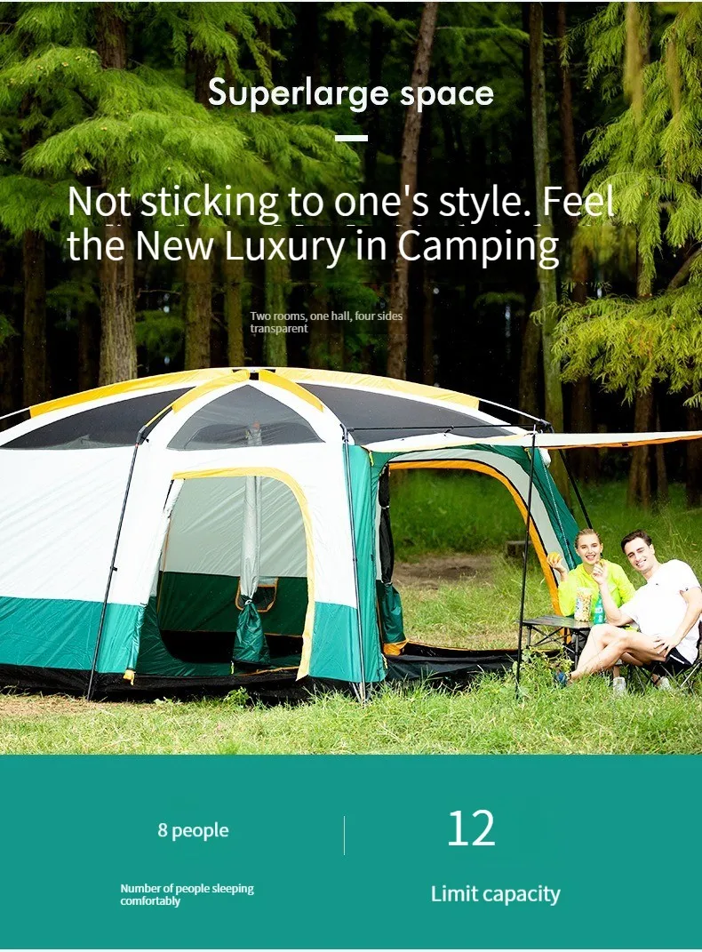 Manufacturer Family Glamping Travel Camping Tent Hot Sale Uv Protection ...