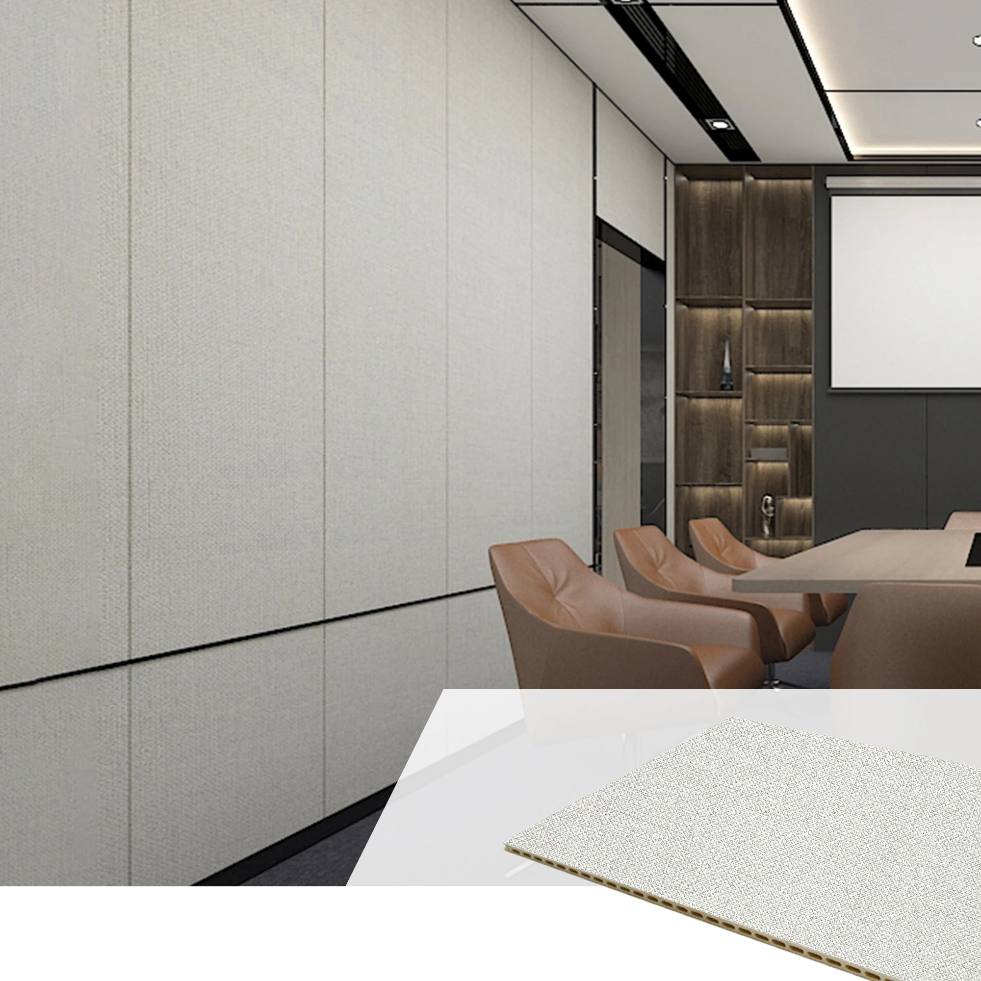 Interior Decoration Fabric Texture PVC Film Coating Ceiling Panel ...