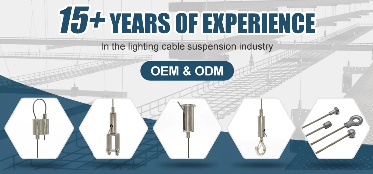 Adjustable Ceiling Wire Suspension Kit For Led Strip Lights Odm