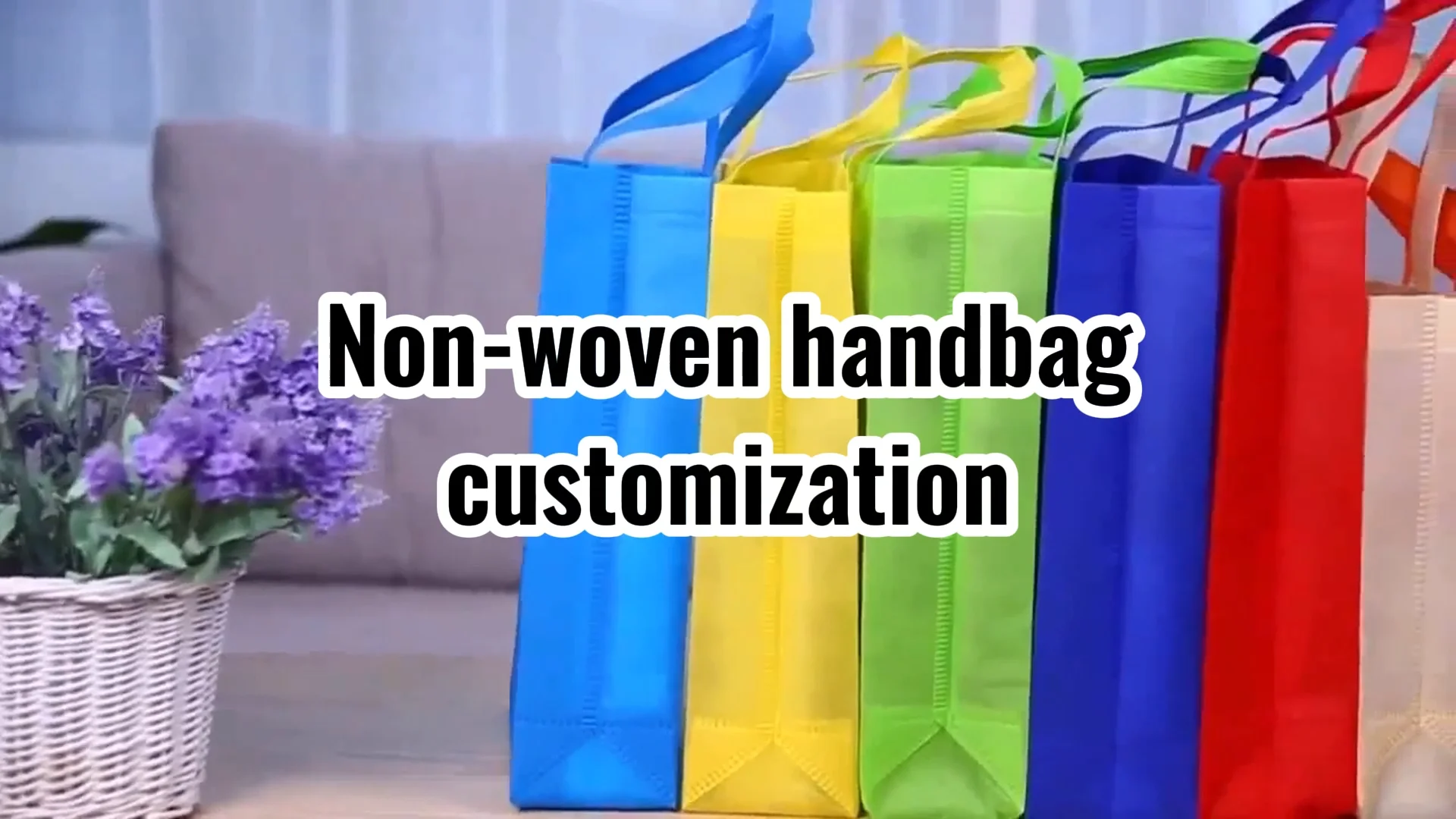 Single Handle Laminated Ultrasonic Fabric Shopping Non Woven Grocery ...