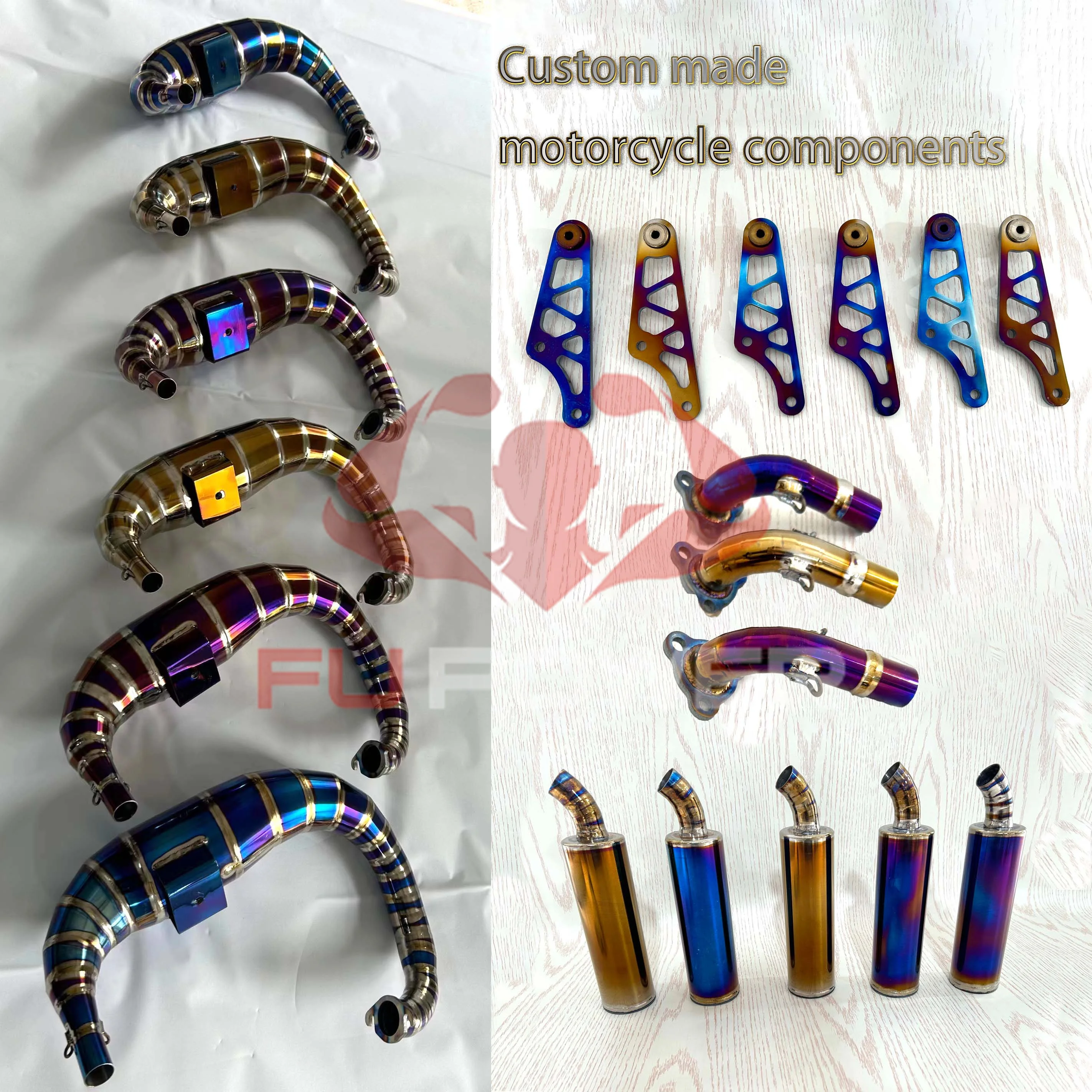 Full System Upgrade Titanium Motorcycle Exhaust Kit