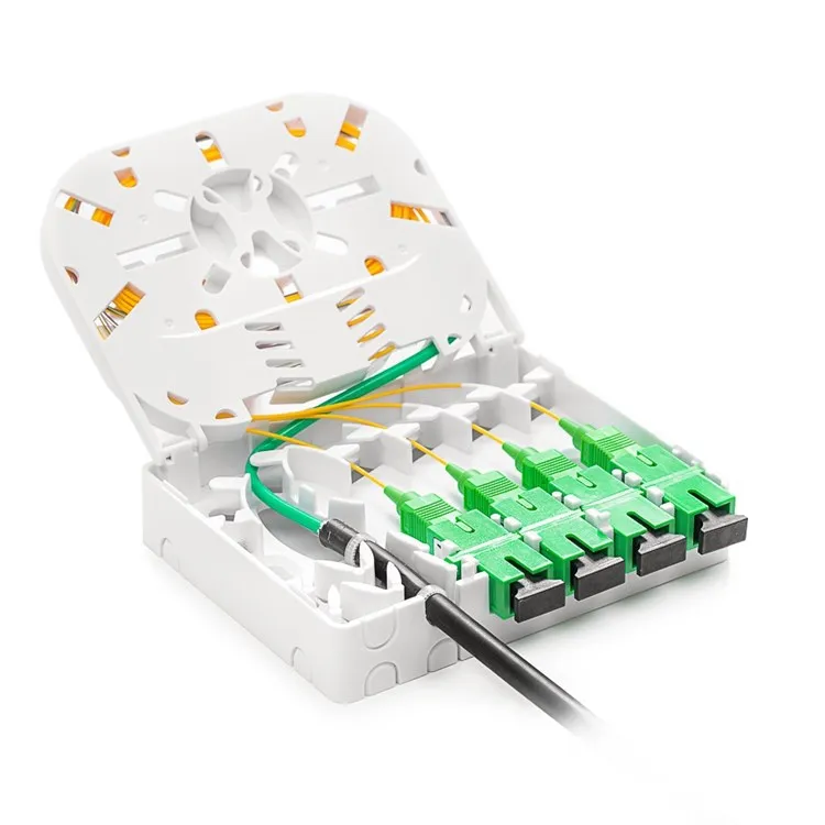 Micro Odf 4 Port Wall Outlet Box Faceplate 4 Core Fiber Optic ...