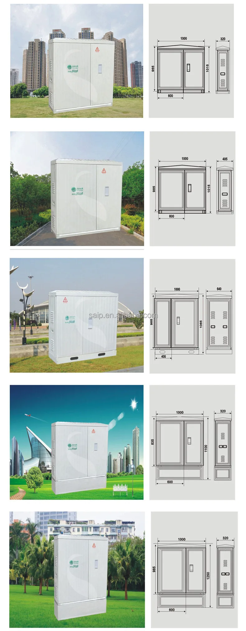 Fiberglass Distribution Box IP66 with Transparent Window for Outdoor ...