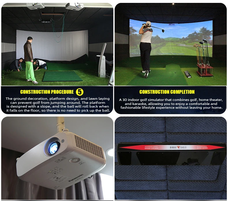 PGM MNQ002-10 3D Driving Range Infrared Induction Golf Simulator