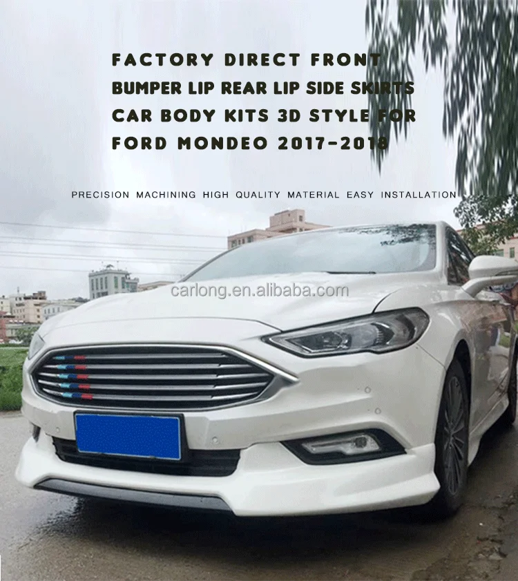 Carlong Front Bumper Lip & Rear Lip Side Skirts for Ford Mondeo 2017-2018
