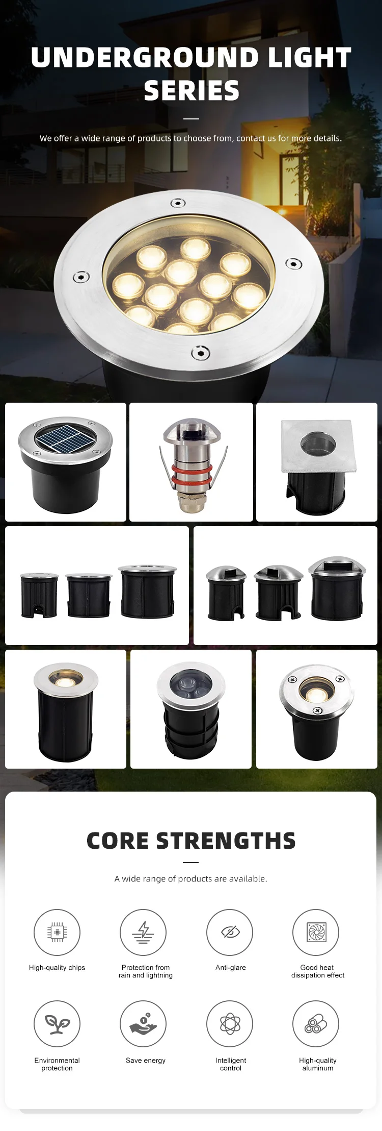 Ground Recessed Step Lamp Buried Led Light Led Underground Light Underground Led Lamp Waterproof ...