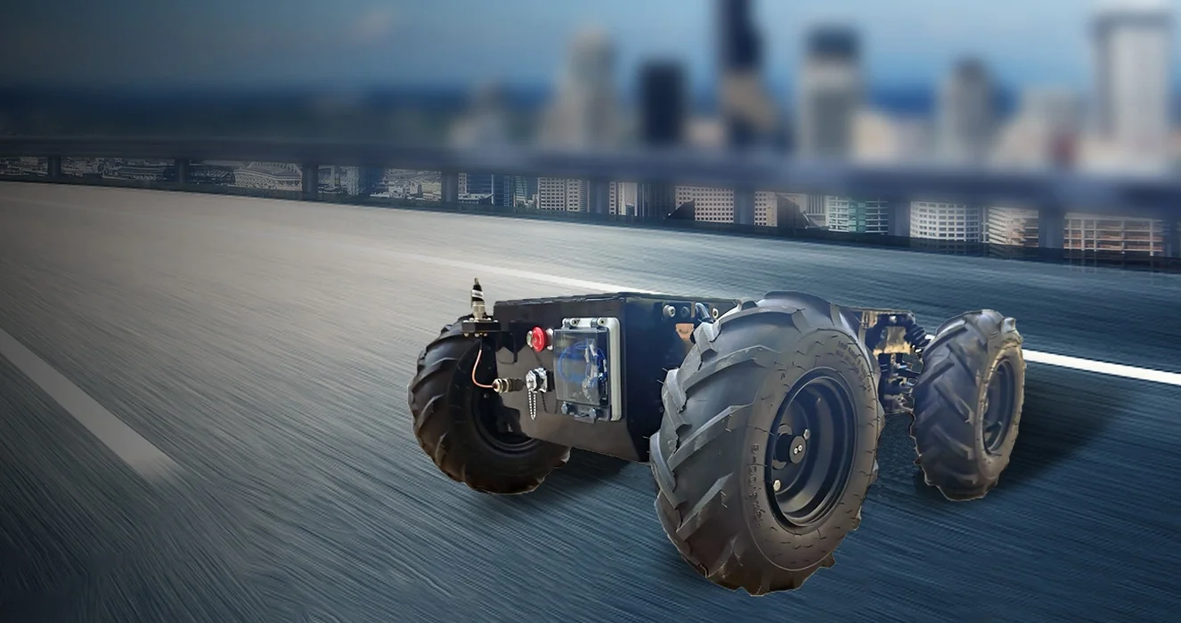 Carbon Steel 4WD Smart Robot Vehicle CAN BUS 4 Wheels Drive Motor UGV ...