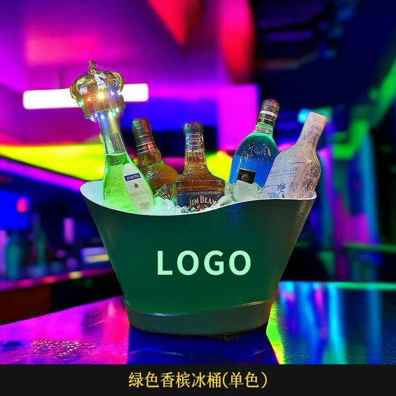 LED Ice Bucket for Champagne Wine Square Ice Bucket Drinks Beer Bucket ...