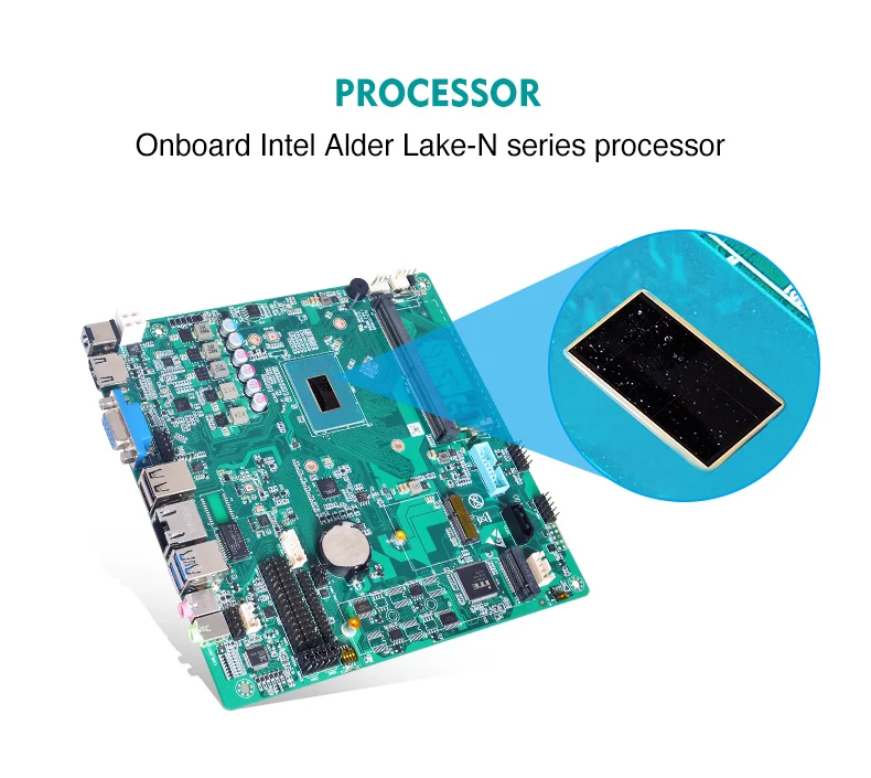 N100 Serial Processor Mini ITX Motherboard with NVME 4K Storage