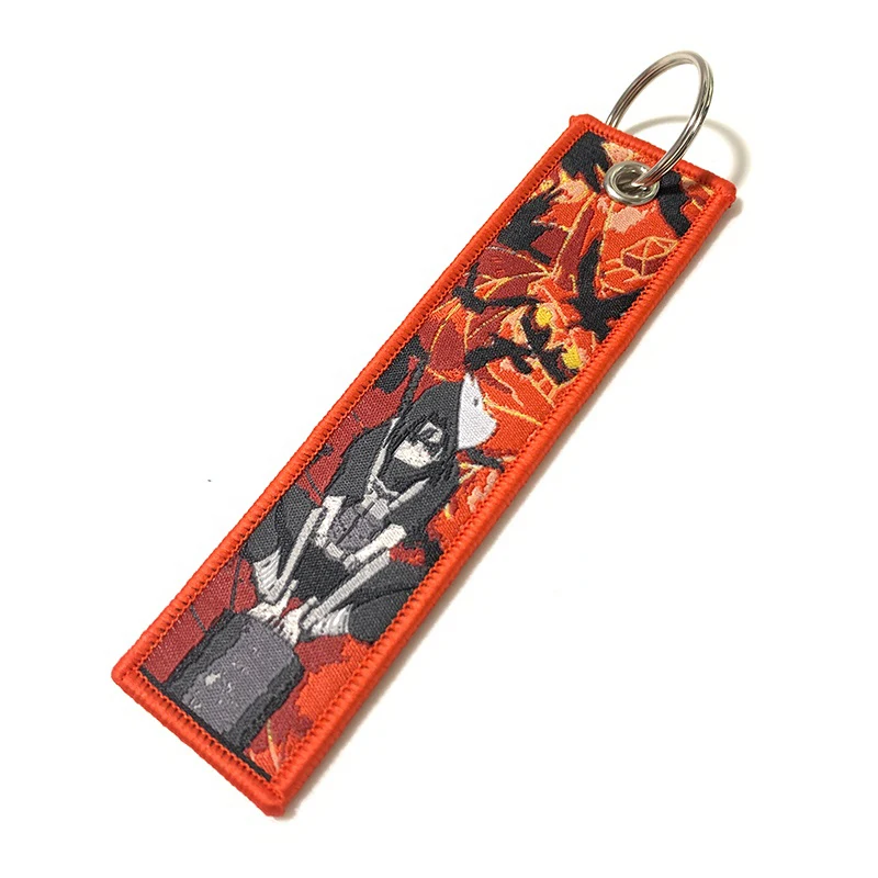 Custom Woven Logo Jet Tag Key Chain Demon Slayer Nar Dbz Sublimation ...