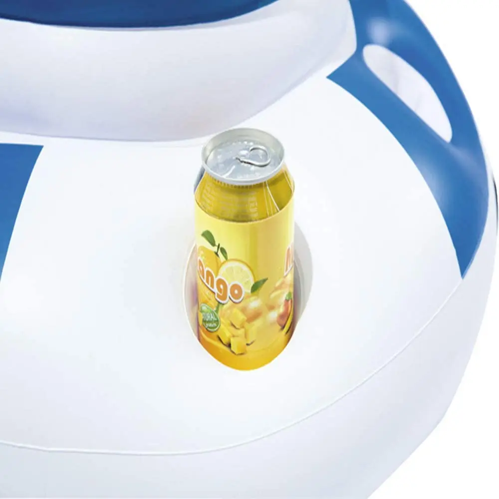 6 Cup Holders Inflatable Ice Bucket Floating Island Beer Drink Ice ...