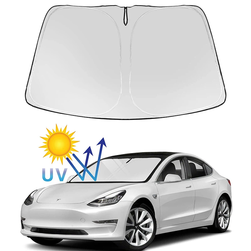 Customize Logo Print Retractable Uv Rays Protection Model Y Model 3 ...