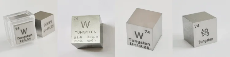 1 Inch Tungsten W Cubic Periodic Table Cube 99.95% Pure Tungsten Cubic ...