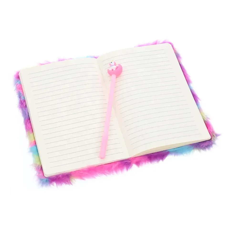 Custom Fluffy Plush Cover Book - Perfect for School Supplies