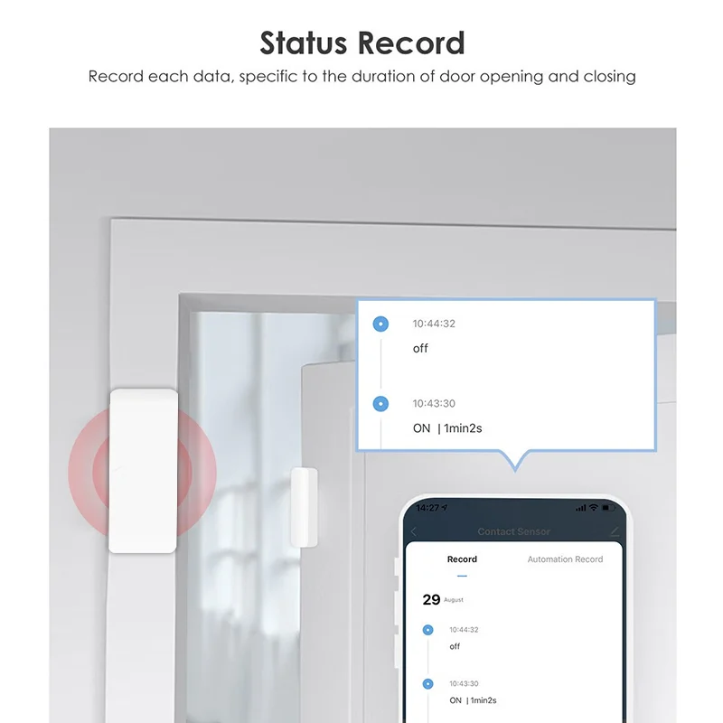 433mhz Wireless Magnetic Door Sensor - Smart Home Security