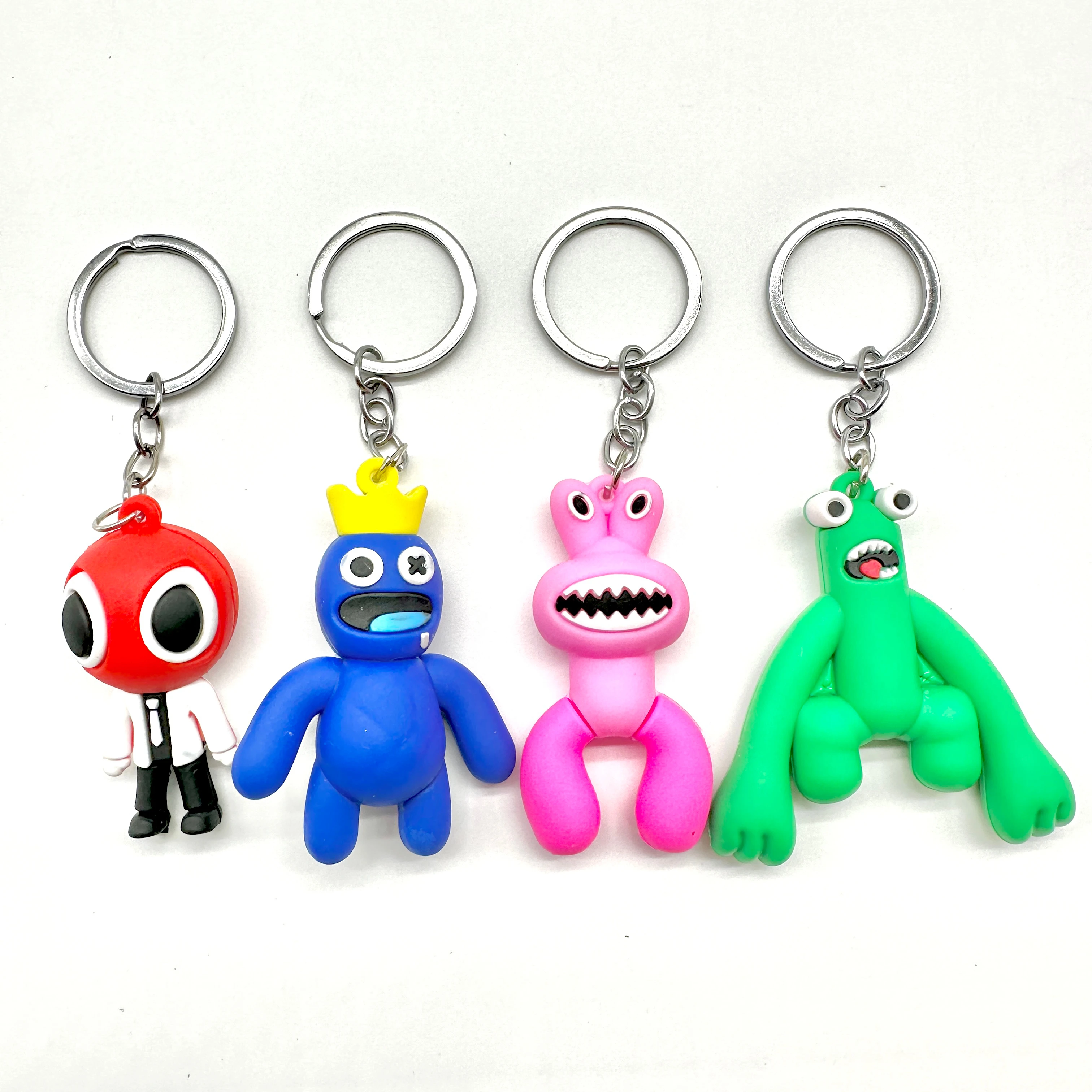 Custom Rainbow Friends Cartoon 3d Pvc Rubber Keychains Game Styles ...