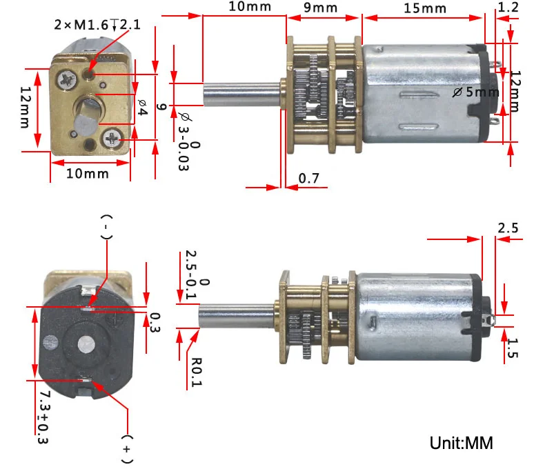 Jga12-n20 6v Mini Dc Gear Motor For Smart Lock 12v Dc Motor With High ...