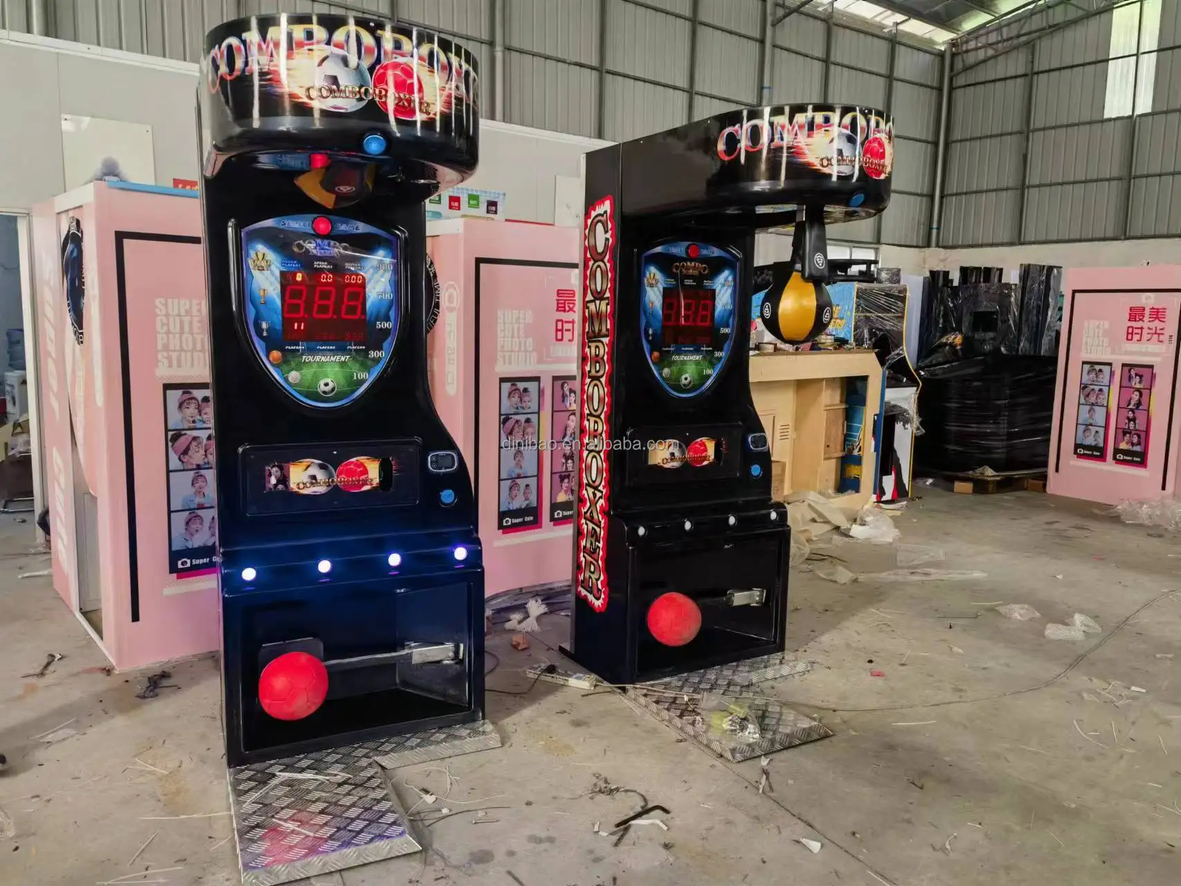 Dinibao Arcade Punch and Kick Boxing Machine Combo Box Game Machine for ...