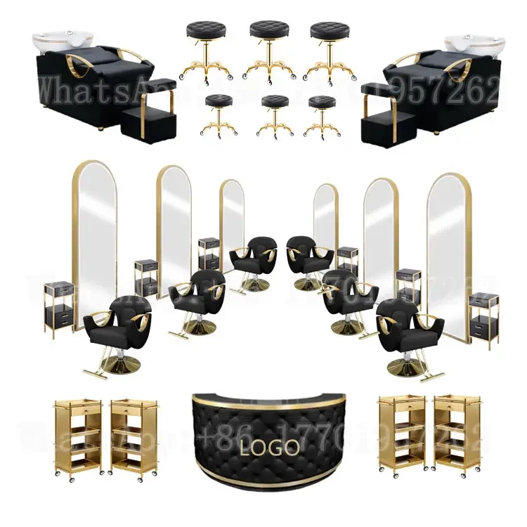 Beauty Chair Barber Hair Styling Mirror Salon Station Of Hair Salon ...