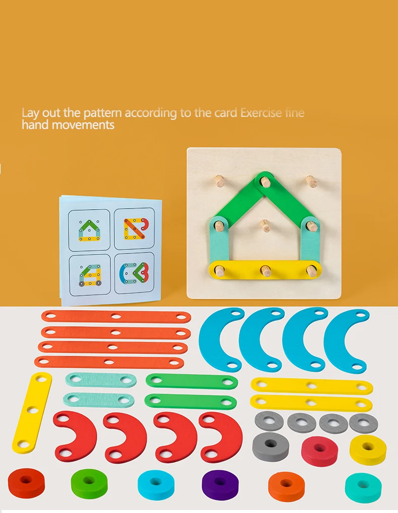 Wooden Color Matching Pairings - Educational Stacking Blocks