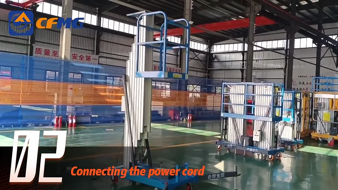 4m 6m 8m 10m Aluminum Single Mast Aerial Maintain Work Cage Electric ...