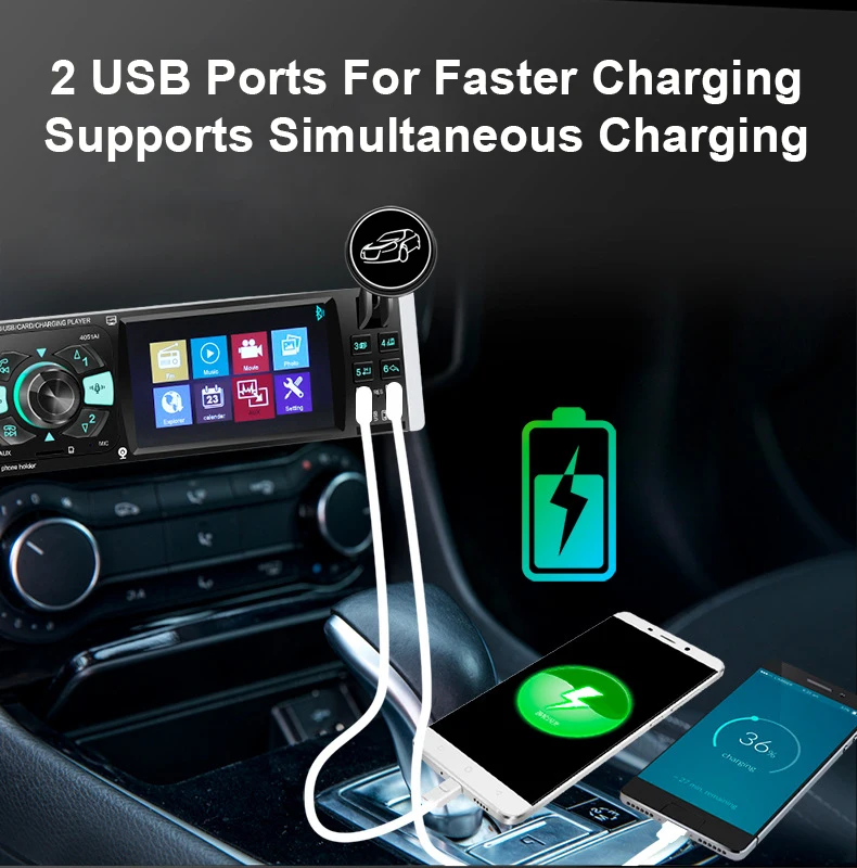 1 Din 4.1inch Mp5 Player Car Radio Direct Spin Button Touch Screen Car ...