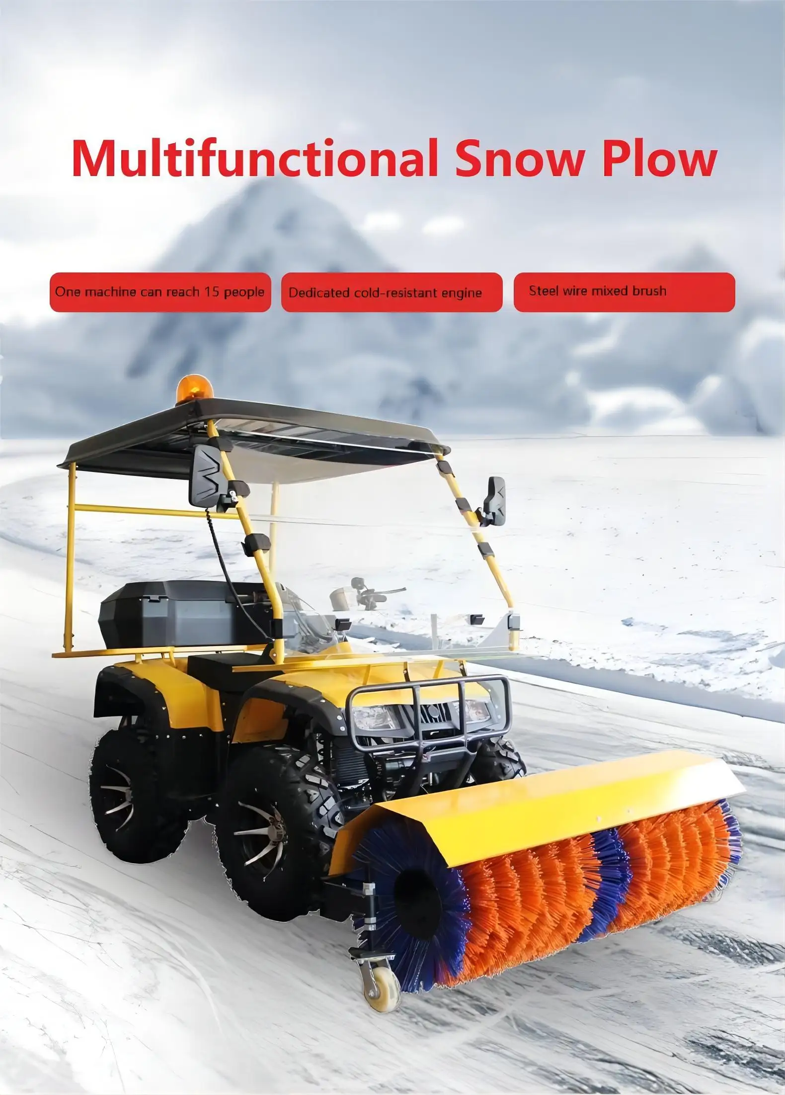 Snow Cleaning Machine Snow Removal Equipment Sweeper Wholesale Driving ...