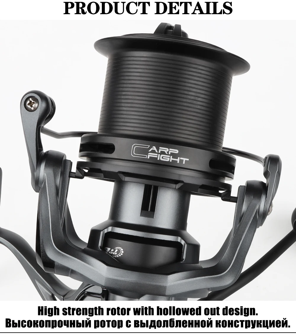 W.P.E CF 9000/9000T Spining Reel Fishing - High Speed & Durability