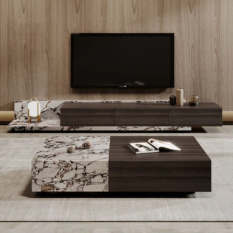 Architectural Walnut & Marble Media Unit | PGR Furniture – PGR Furniture