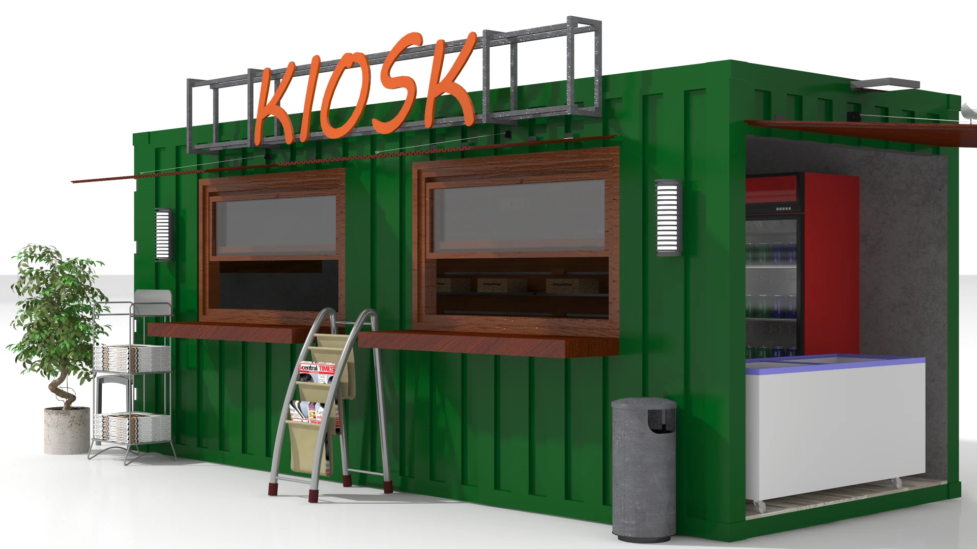 China Made Custom Shipping Container Bar Fast Food Kiosk Container ...