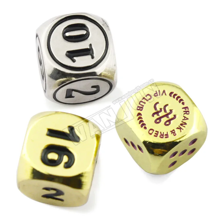 Custom Metal Precision Laser Engraved Dice - Eco-friendly