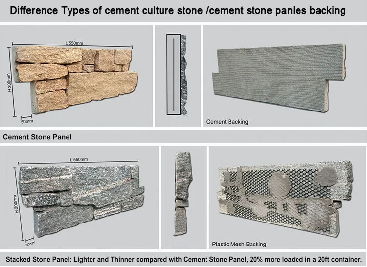 Wall Stone Cladding Rusty Quartzite Cement Ledgestone