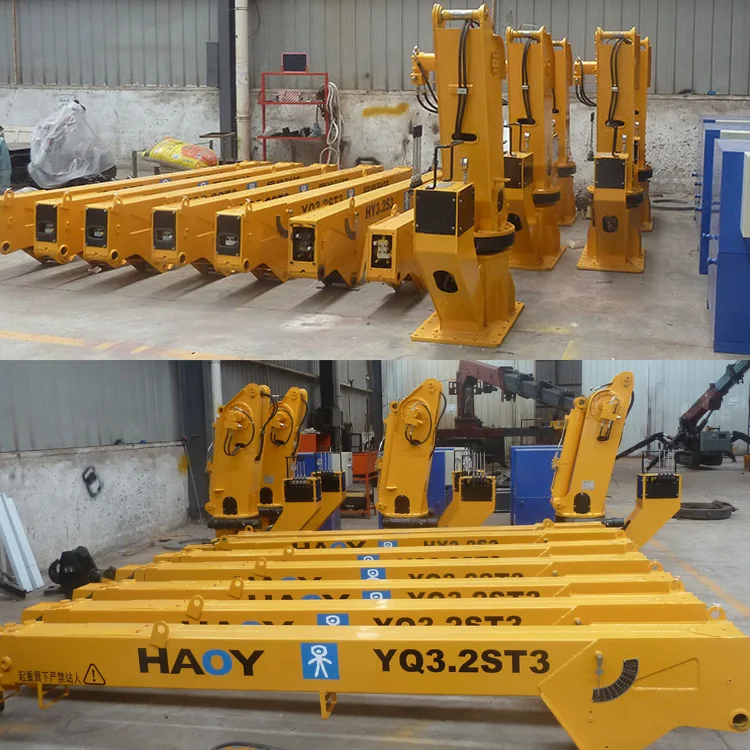 3 Ton Hydraulic Straight Arm Cranes for Efficient Cargo Handling