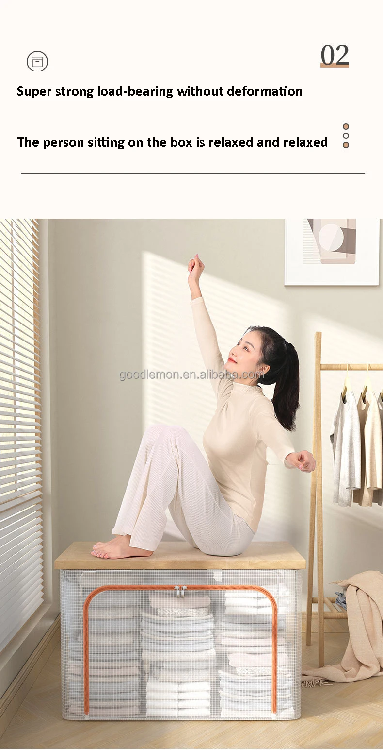 Large-Sized Transparent PVC Clothing Storage Box Modern Simple Design ...