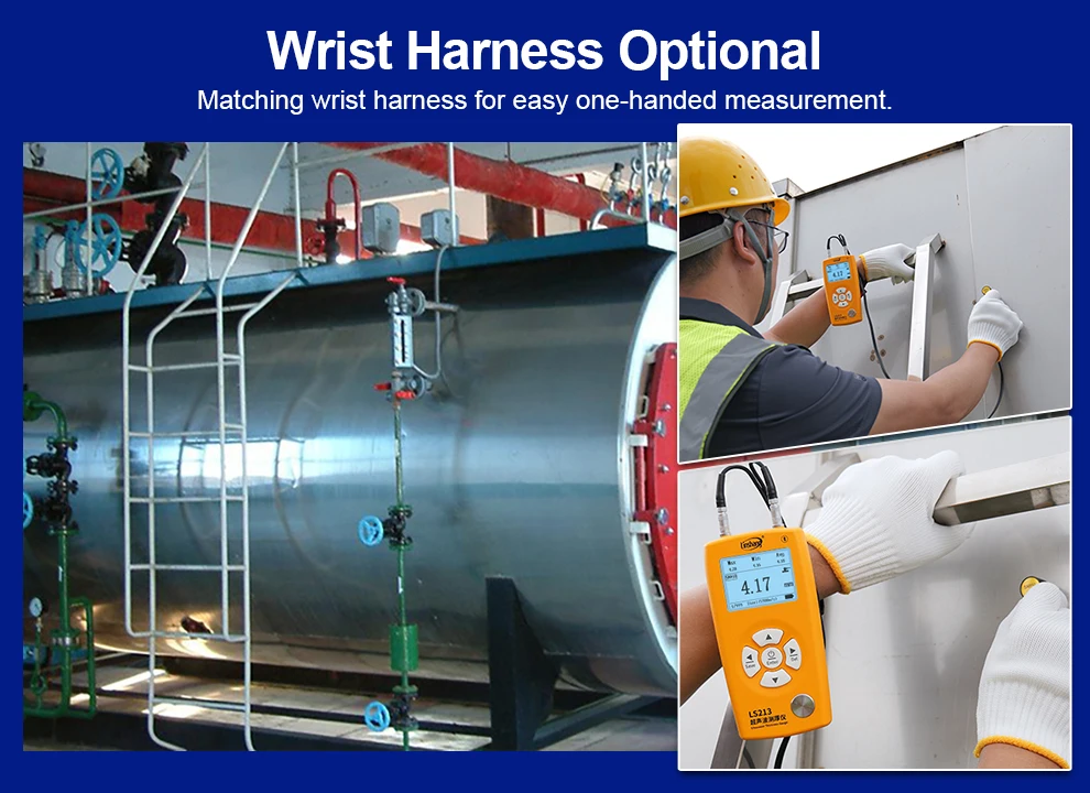 LS213 Digital Ultrasonic Metal Thickness Gauge - Portable & Accurate