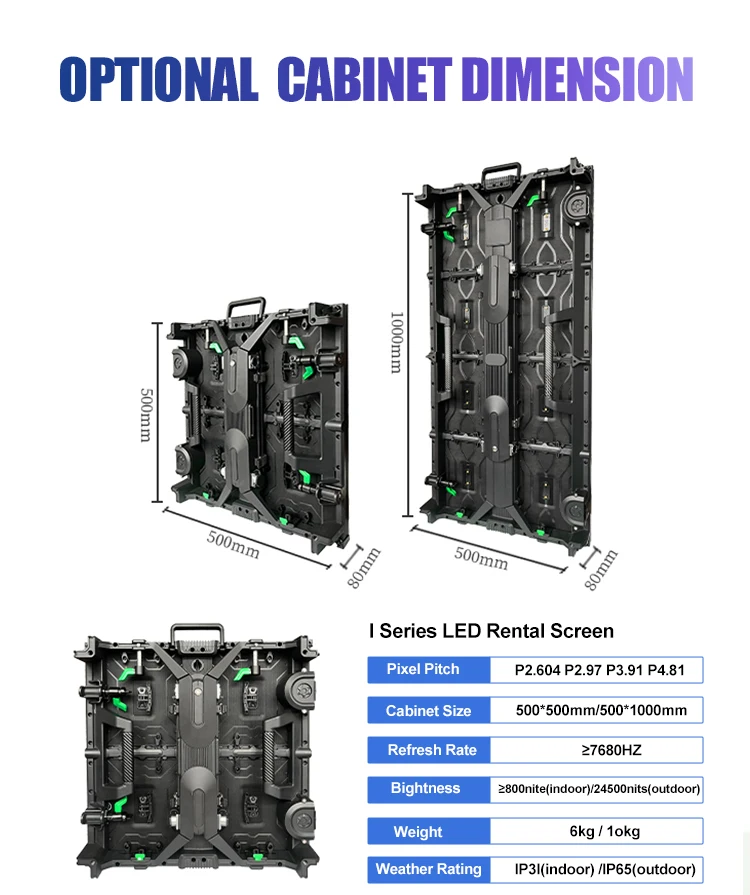 Giant Seamless Splicing Indoor/Outdoor LED Display Screen 500x500mm P2 ...