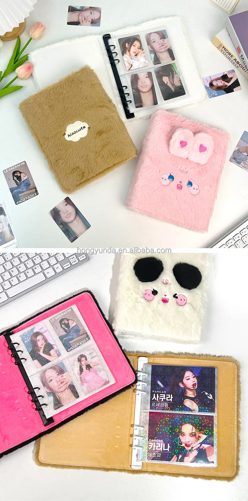 Wholesale Cute Puffy Plush Binder A5 - Korea Kpop Collectible
