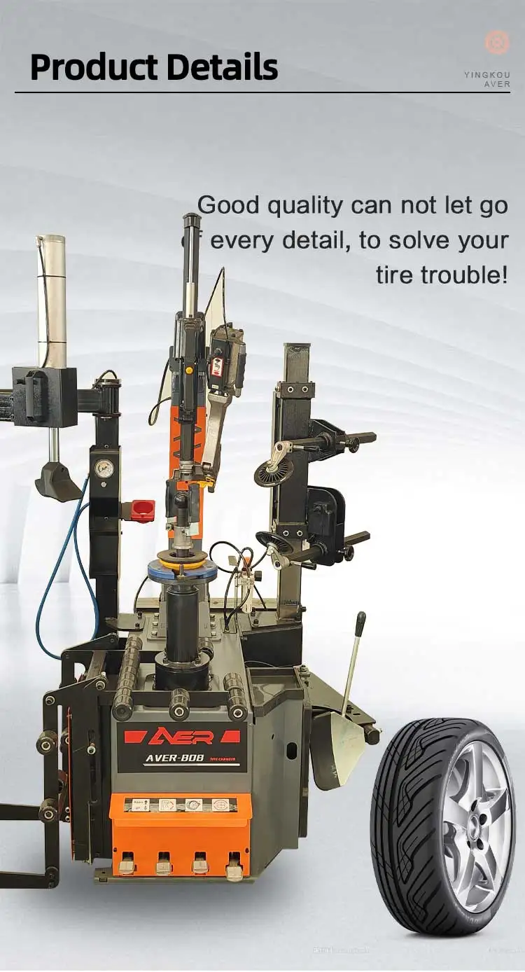 Double Helper Car Tyre Changer Machine with Fast Inflation 220v Power ...